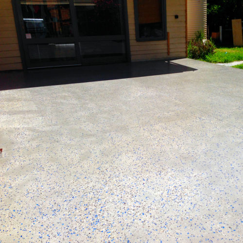 Colored Glass In Concrete
