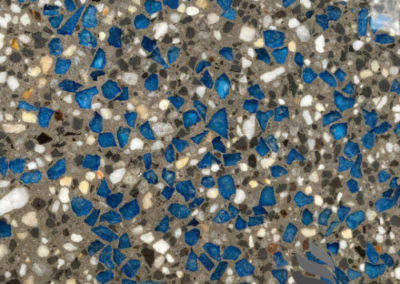 Glass in Polished Concrete - Schneppa Recycled Crushed Glass