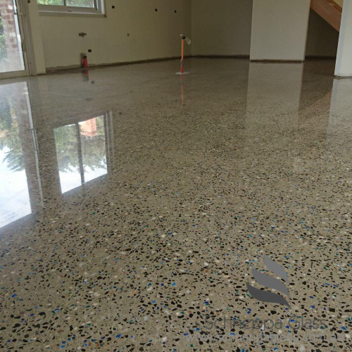Colored Glass In Concrete